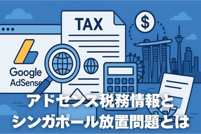 Googleアドセンス税務情報とシンガポール放置問題を完全理解【保存版】 | 自分の力でお金を稼ぐ方法
